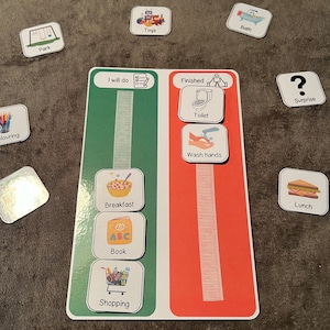 Daily Schedule Visual, Routine Schedule for Toddler, Autism Aids, Non ...