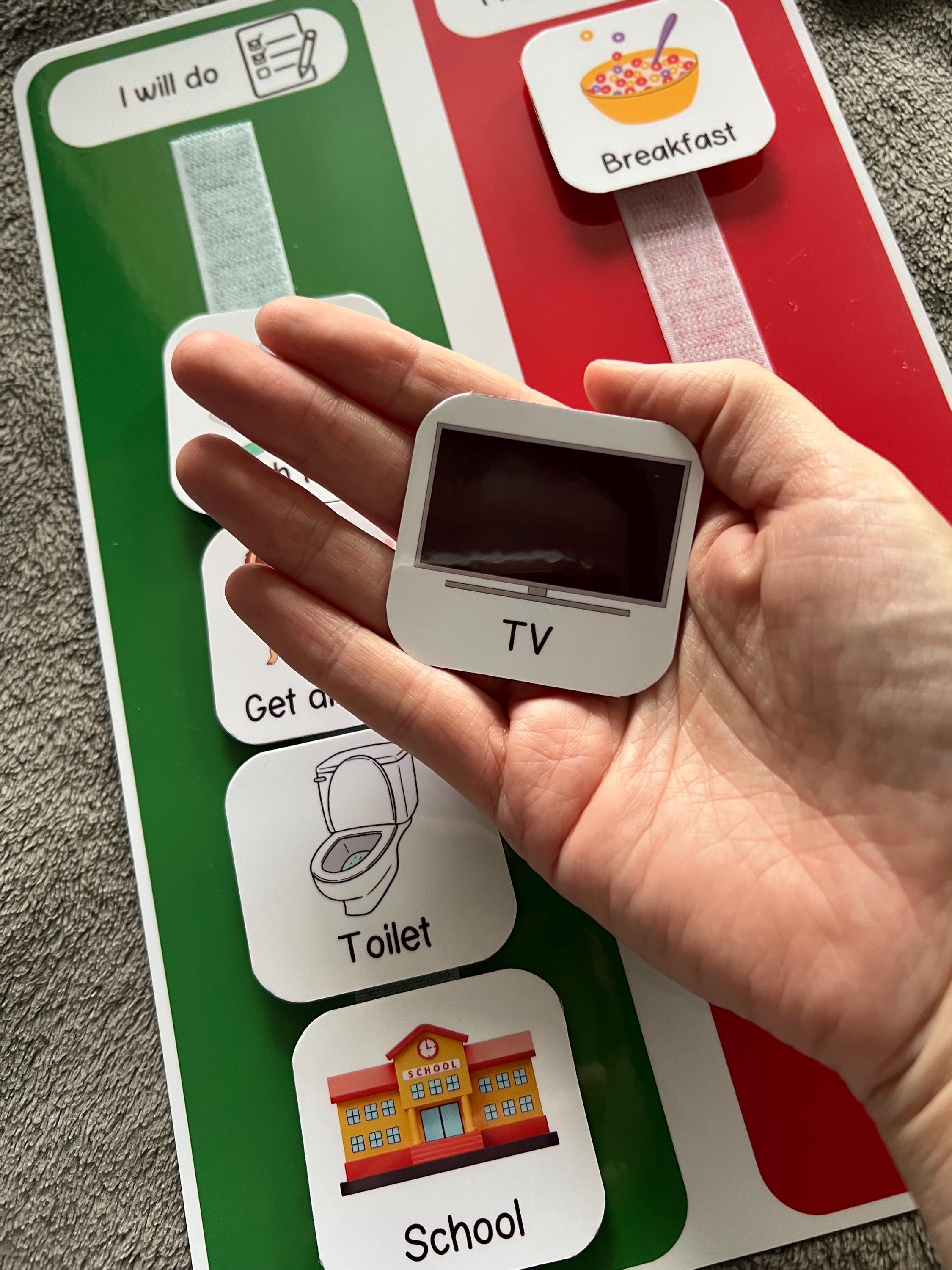 Daily Schedule Visual, Routine Schedule for Toddler, Autism Aids, Non ...