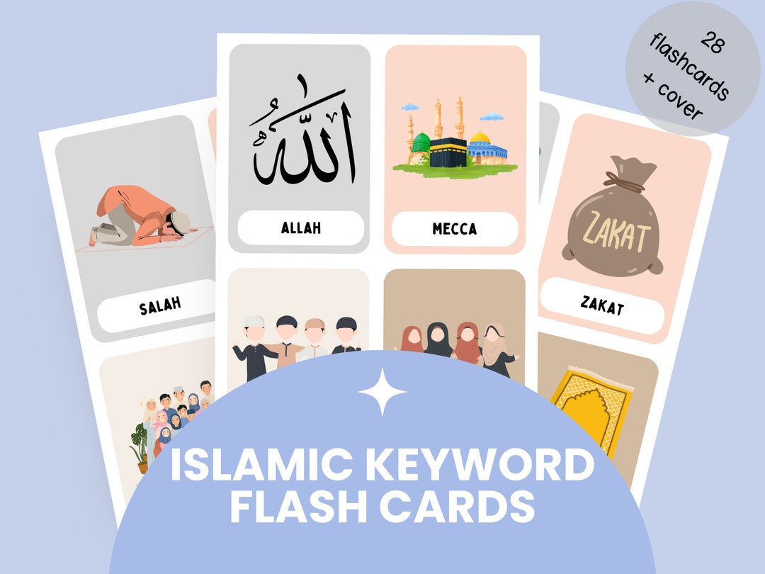 Islamic Flash Cards, Arabic Learning, Eid Activities for Kids, Learn ...