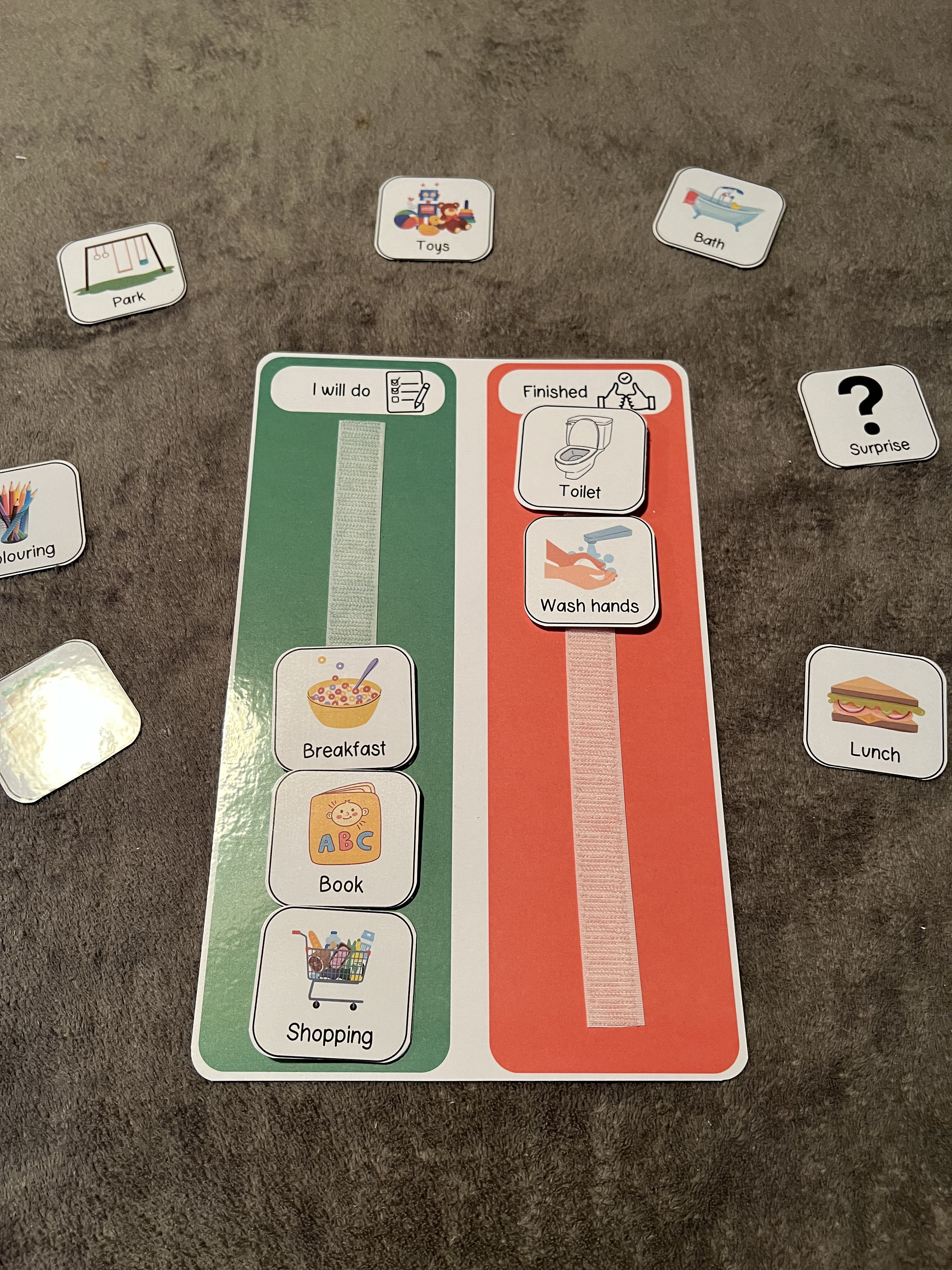 Visual Schedule for Autism Visual Cards Now and Next Board ADHD ...