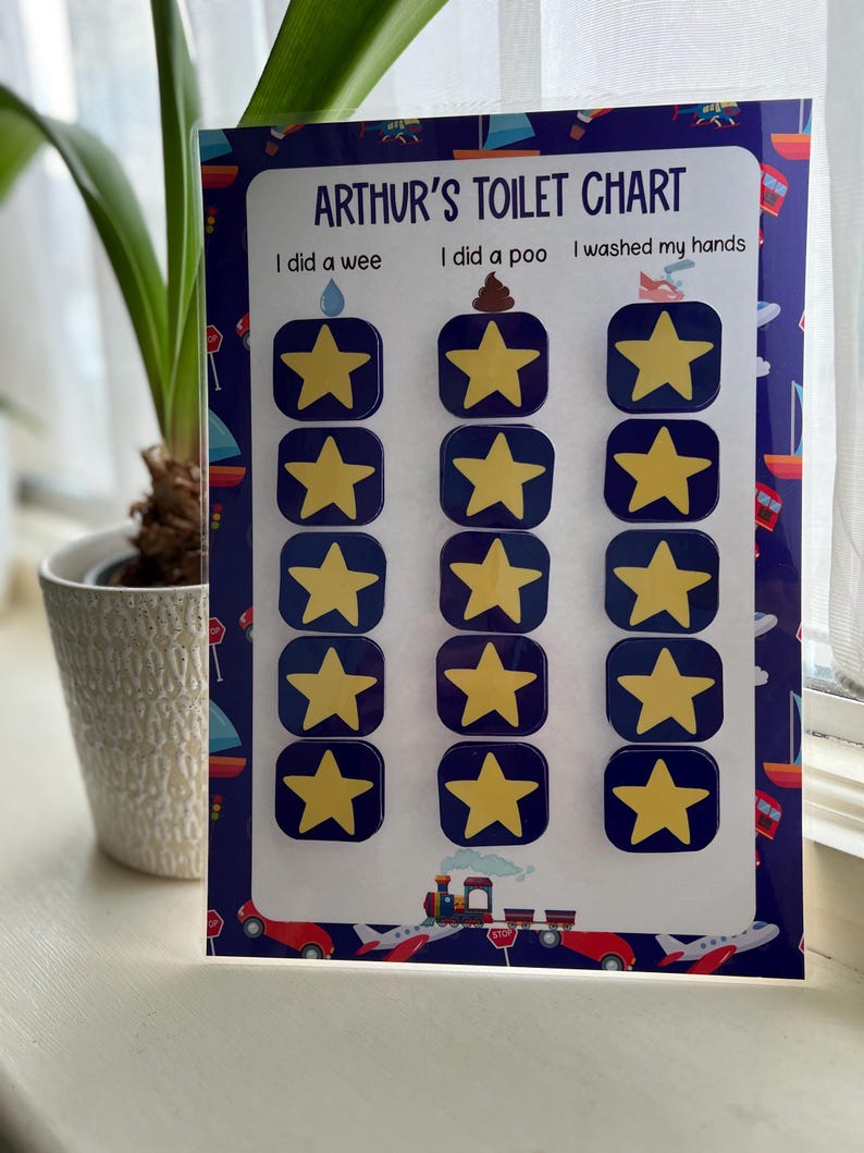 Girls Reward Chart, Potty Training Chart, Kids Reward Chart Star ...