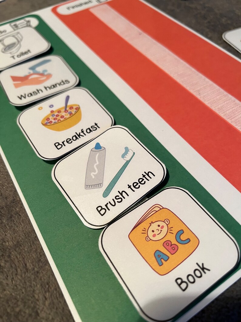 Visual Schedule for Autism Visual Cards Now and Next Board ADHD ...