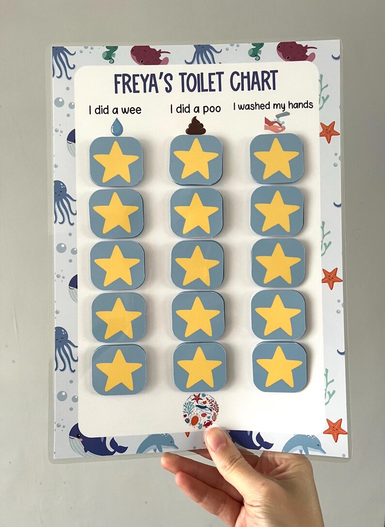 Girls Reward Chart, Potty Training Chart, Kids Reward Chart Star ...