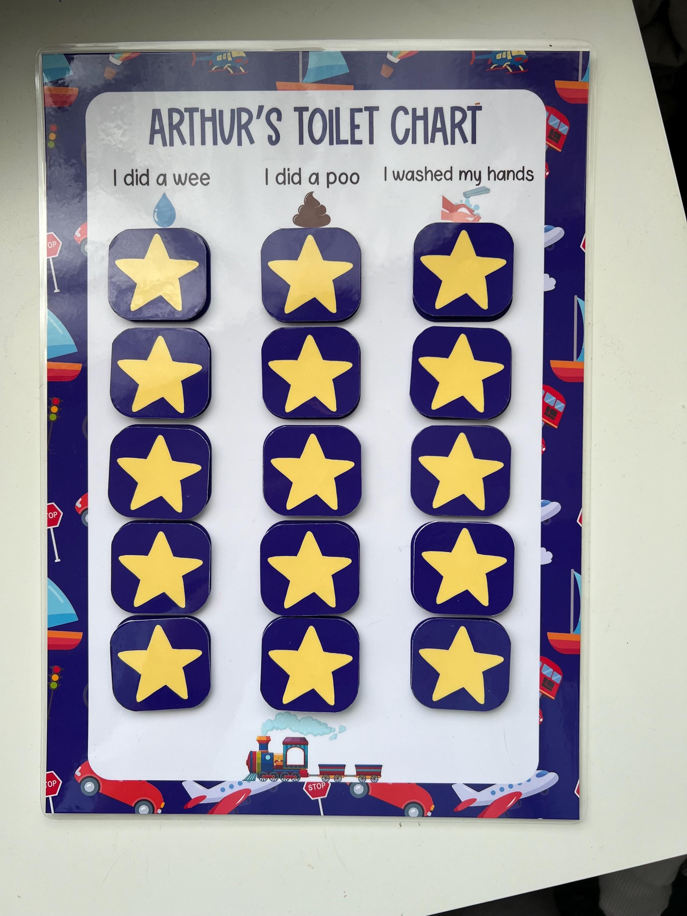 Toilet Training Chart, Potty Training Chart, Toilet Training Visual ...