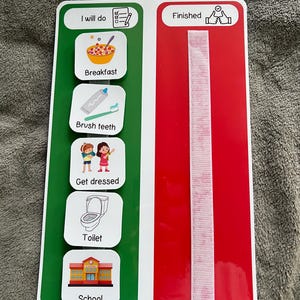 Daily Schedule Visual, Routine Schedule for Toddler, Autism Aids, Non ...
