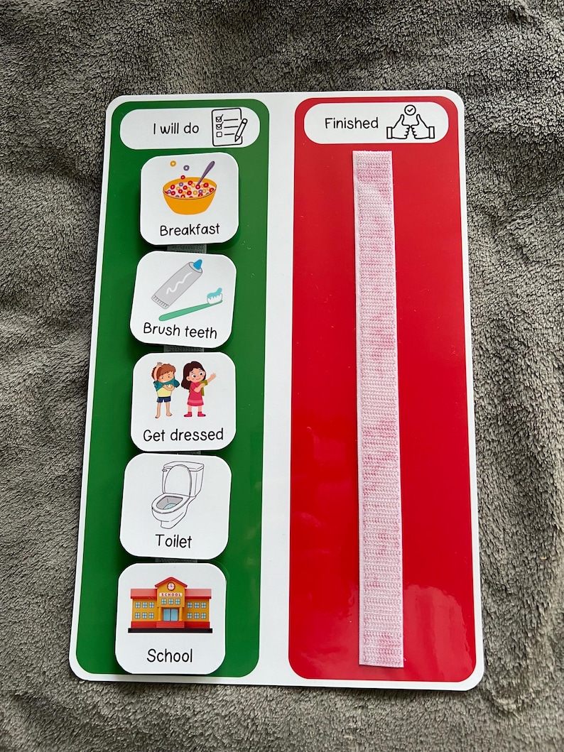 Daily Schedule Visual, Routine Schedule for Toddler, Autism Aids, Non ...