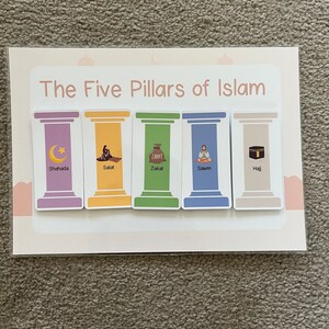 Five Pillars of Islam Kid Activity Eid Gift for Eid Al Adha Islamic ...