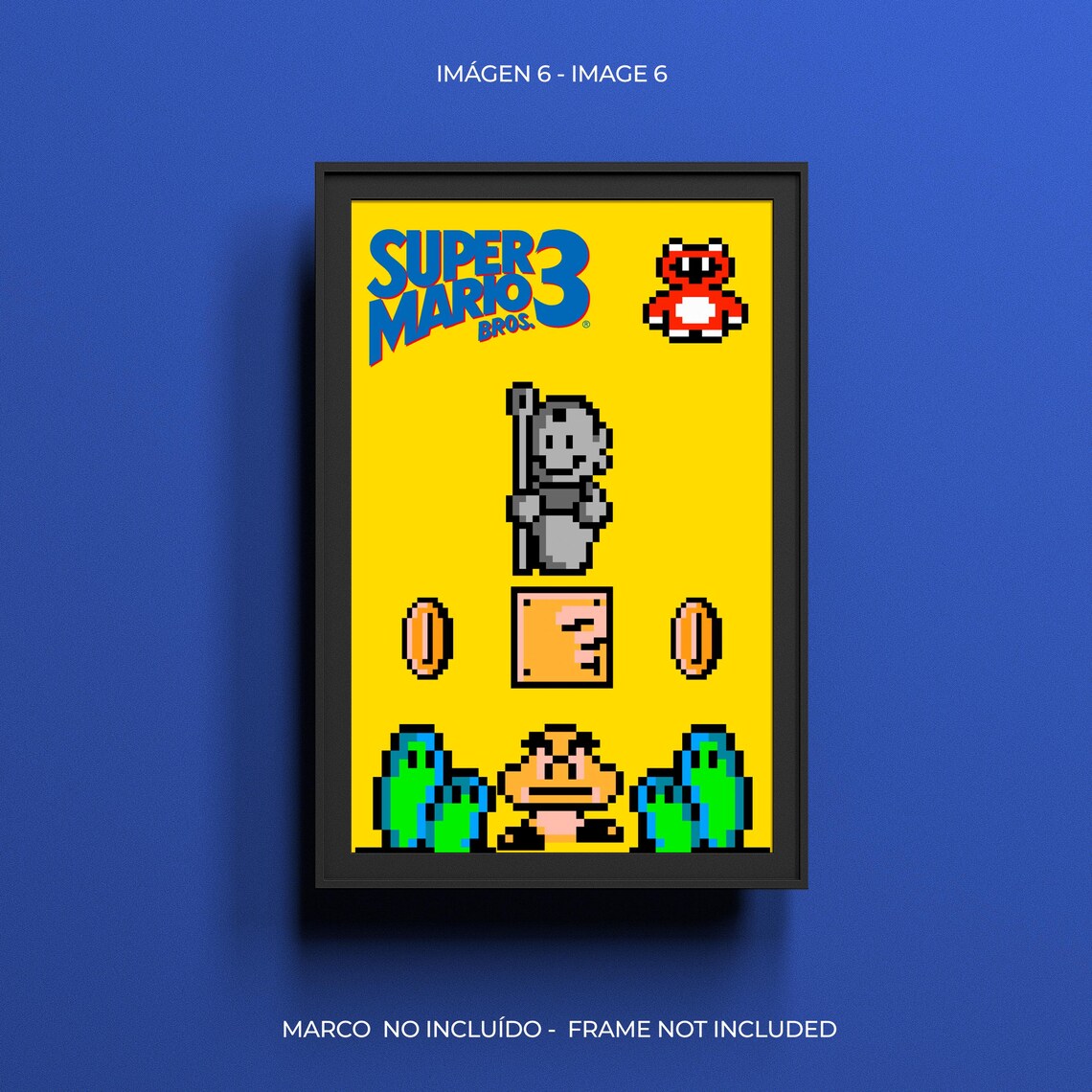 Super Mario Bros 3 Lenticular Poster Fanart - Etsy