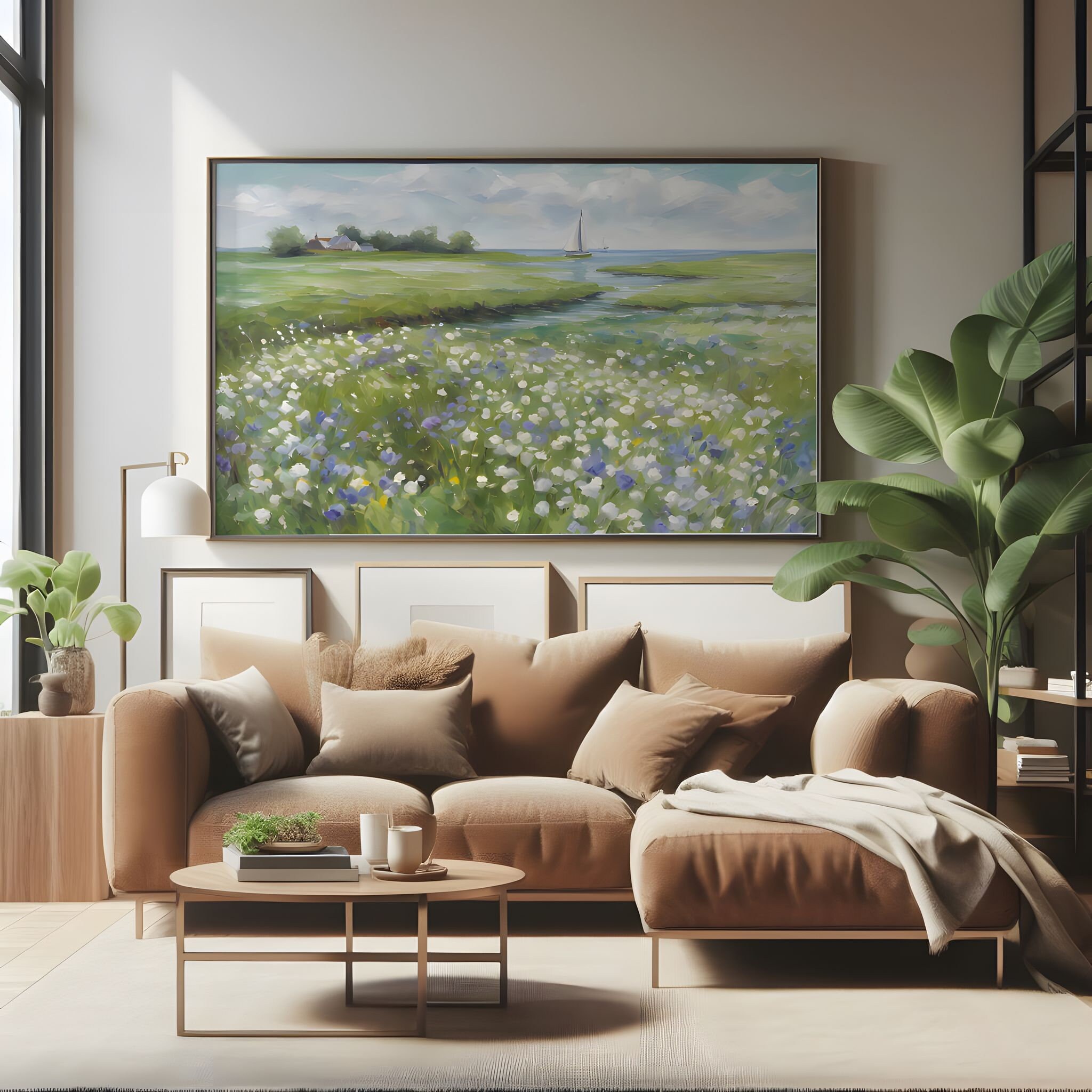 Spring Landscape Print Instant Download Printable Wall Art Oil Painting ...