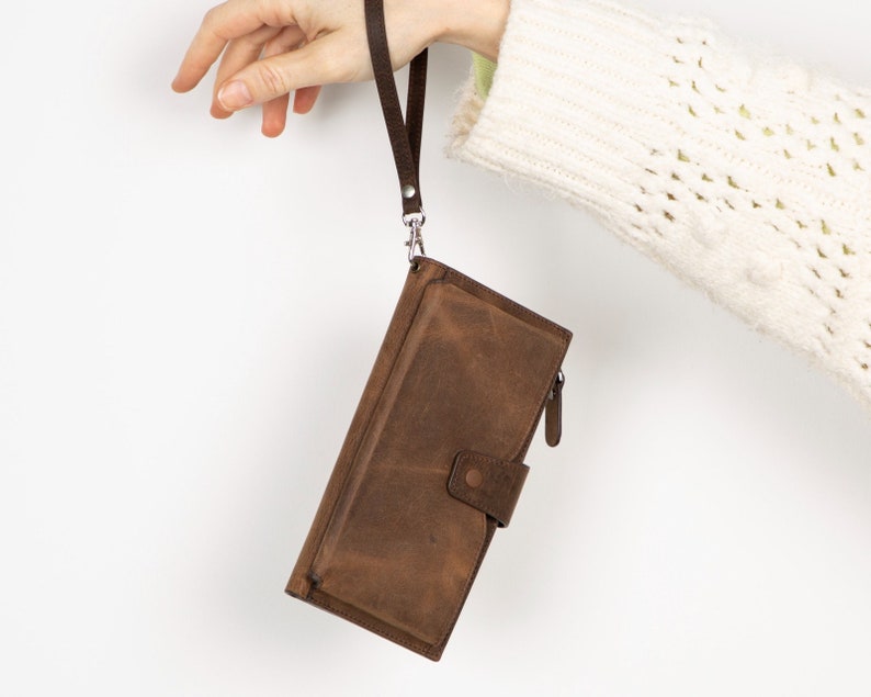 Custom Cell Phone Wallet Purse for Women With Wrist Strap, Crossbody ...