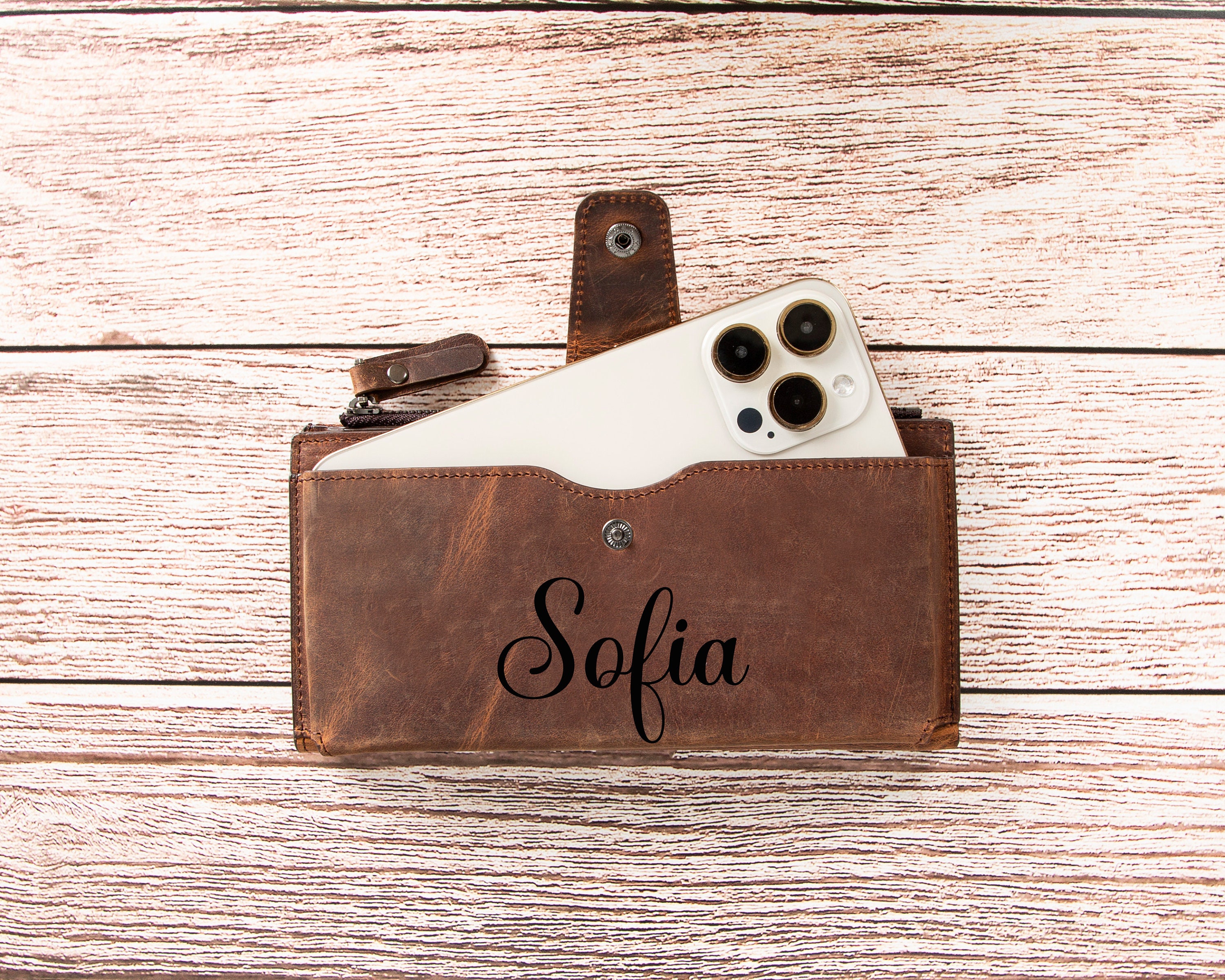 Custom Leather Case Wallet for Apple iPhone 12 13 14 15 Pro Max ...