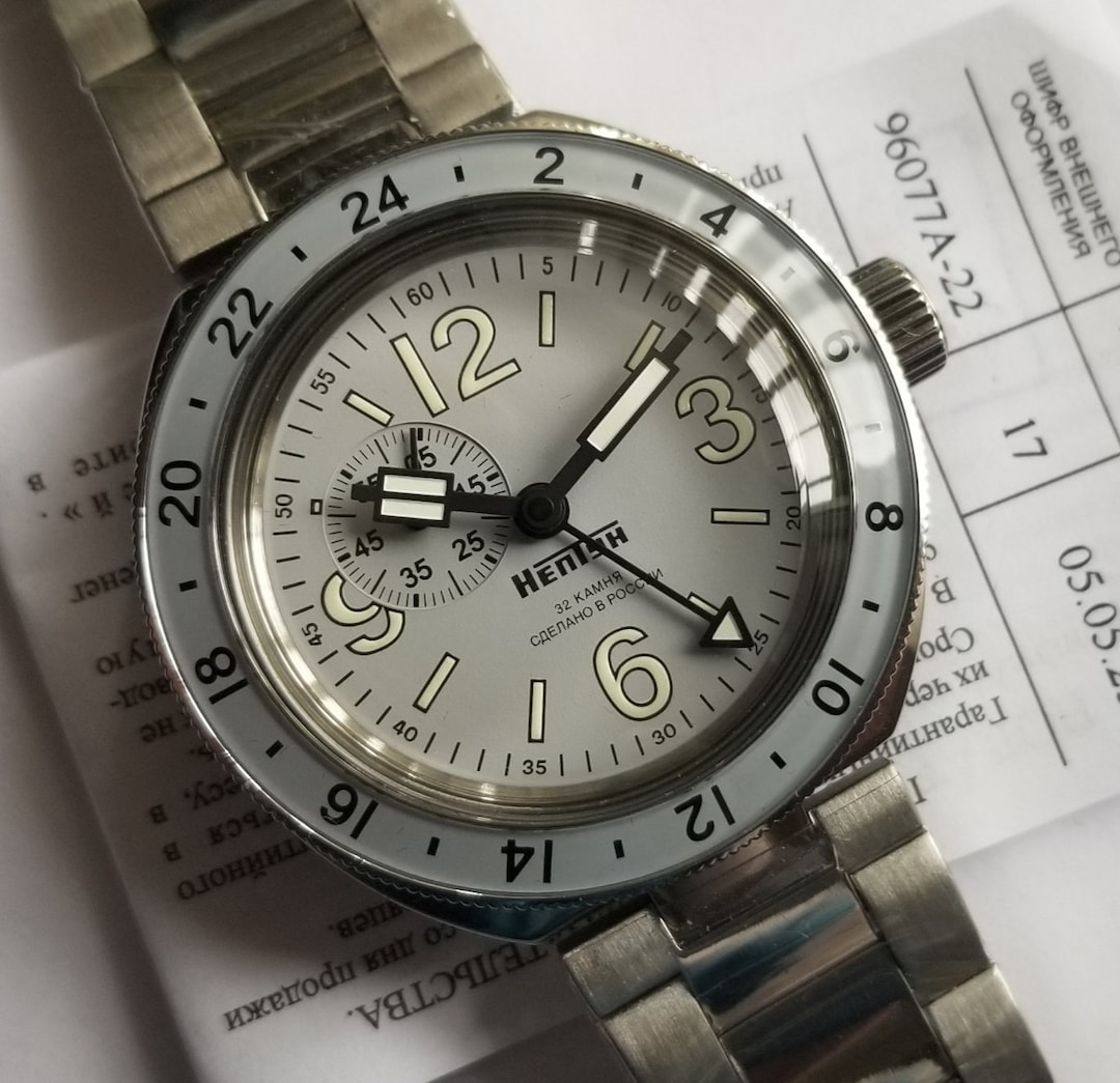 Vostok AMPHIBIA. Neptune. 96077A. Mod. Moonlight. GMT. 20 ATM. - Etsy