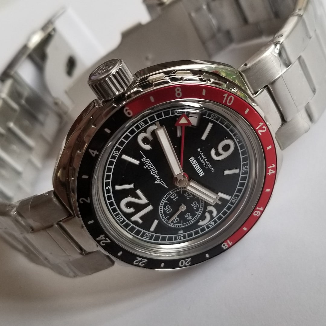 Russian Watch. Vostok AMPHIBIA. Neptune. 960762. GMT. 24H. 20 ATM. - Etsy