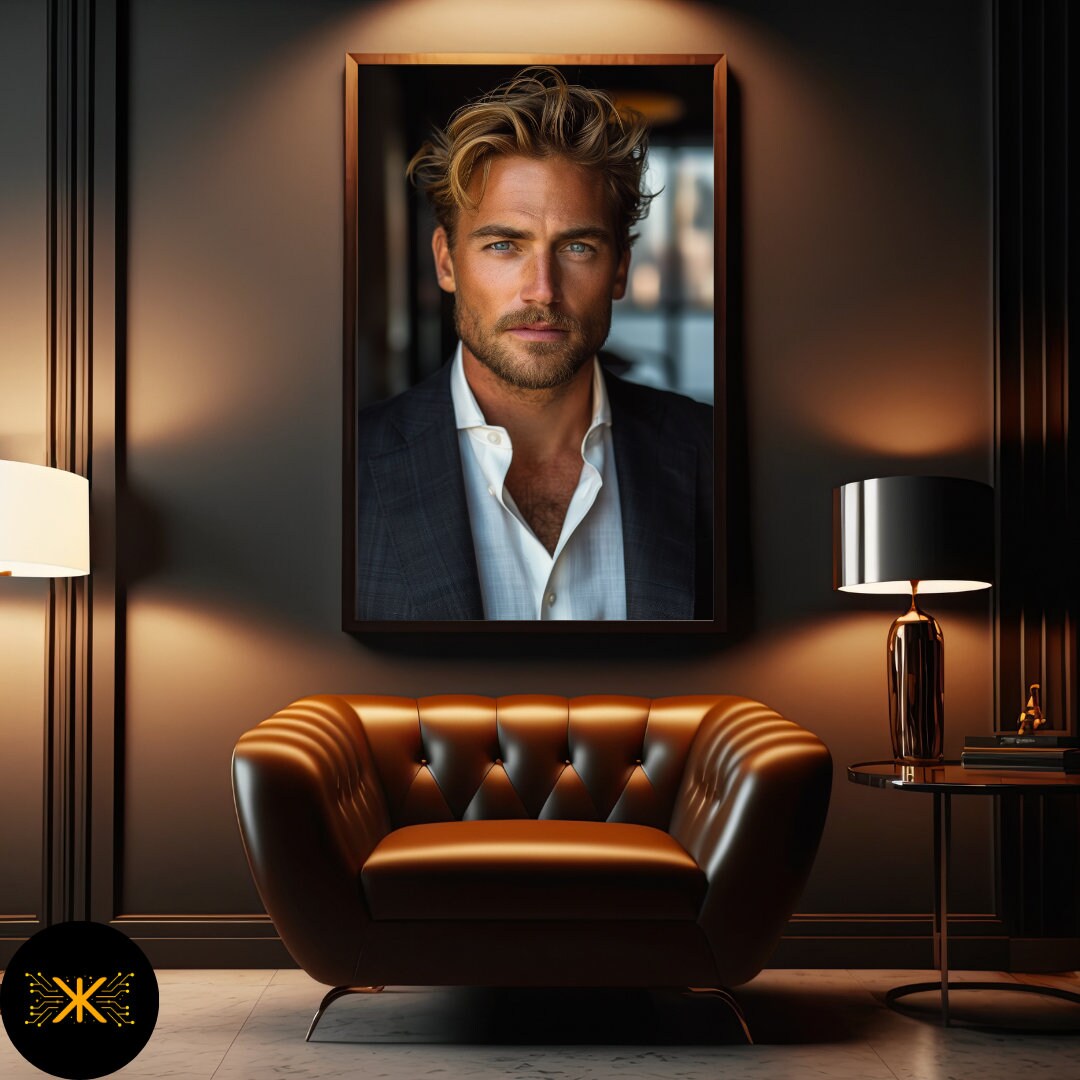 Blonde AI Male Model, Man Cover Model, AI Photography, Man Portrait ...