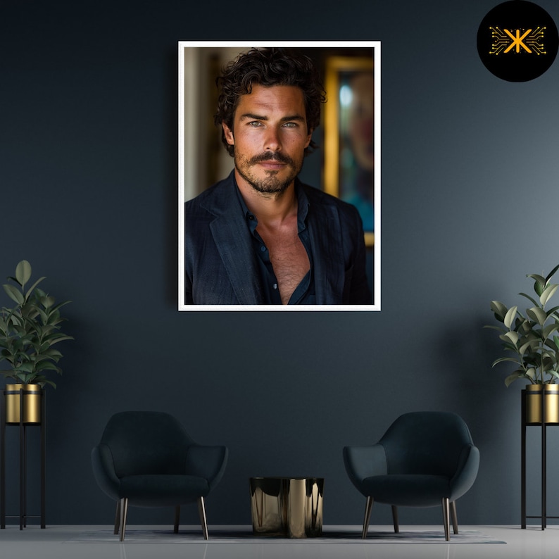 Dark AI Male Model, Man Cover Model, AI Photography, Man Portrait, Male ...