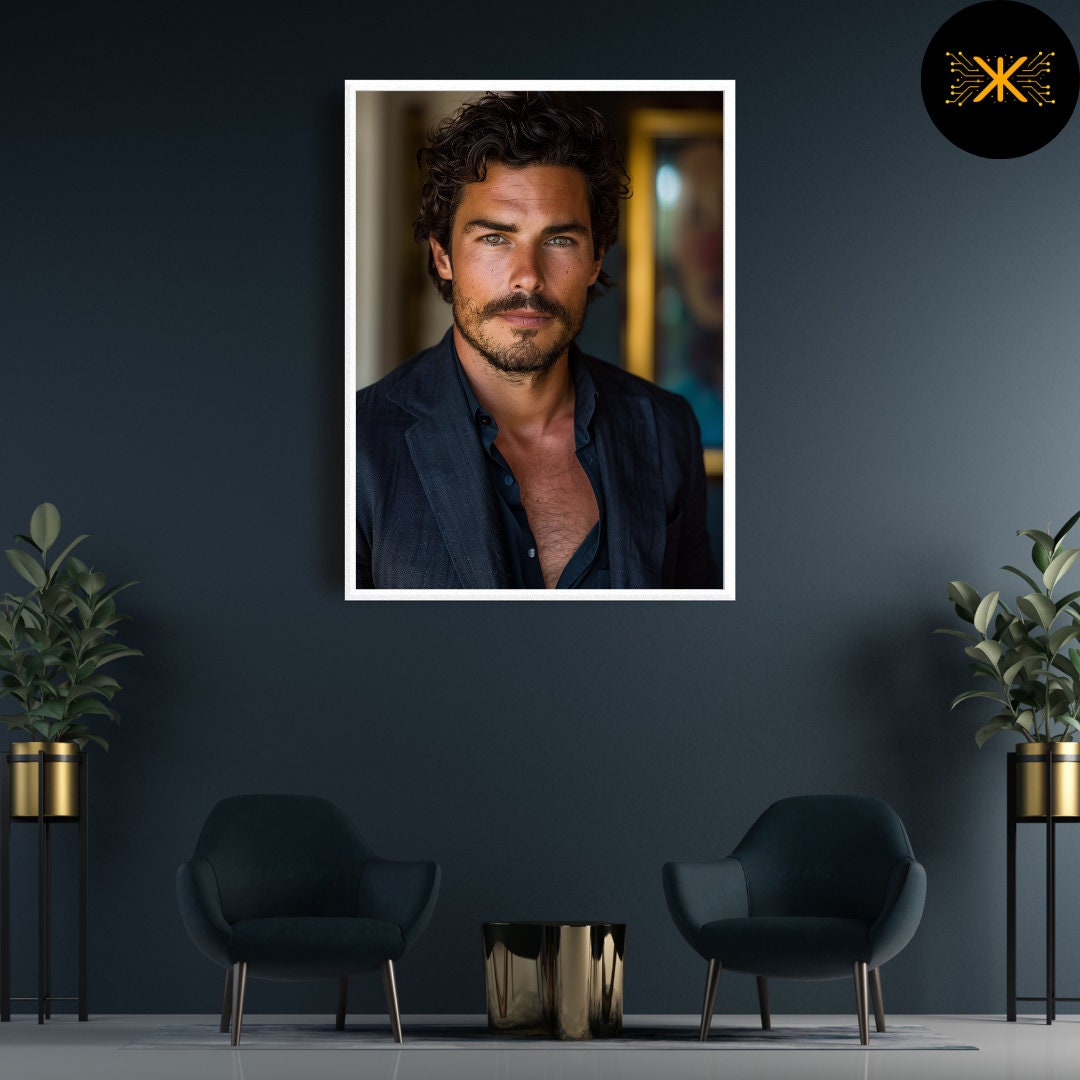 Dark AI Male Model, Man Cover Model, AI Photography, Man Portrait, Male ...