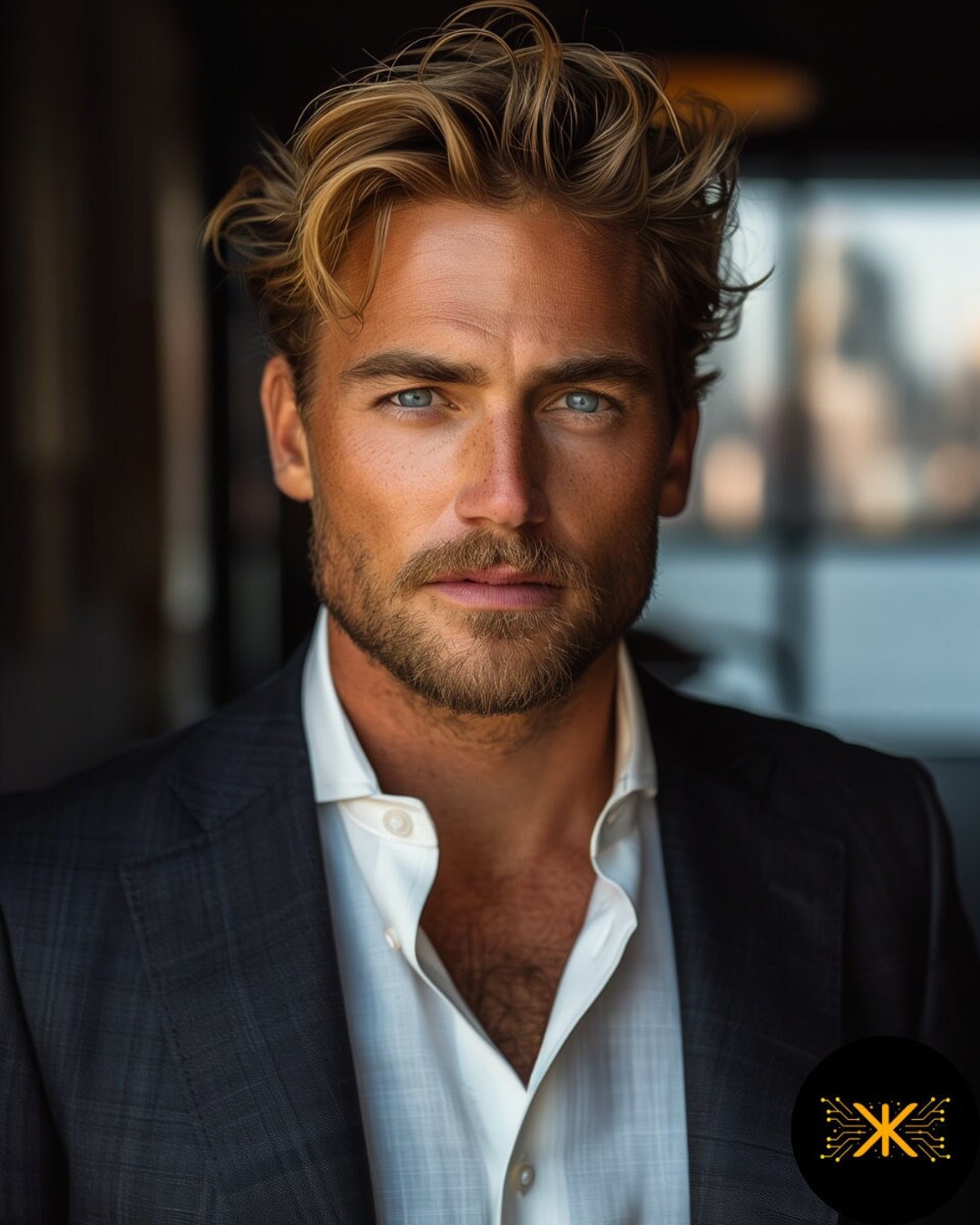 Blonde AI Male Model, Man Cover Model, AI Photography, Man Portrait ...