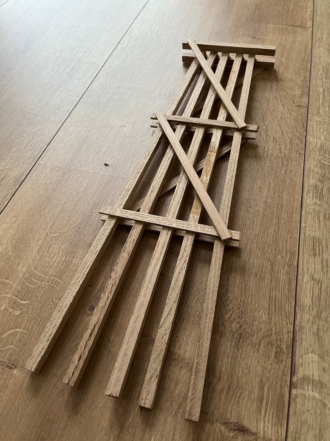 G-scale Trestle Bridge Single Bent, Handcrafted, Oak Wood, Water Proof ...