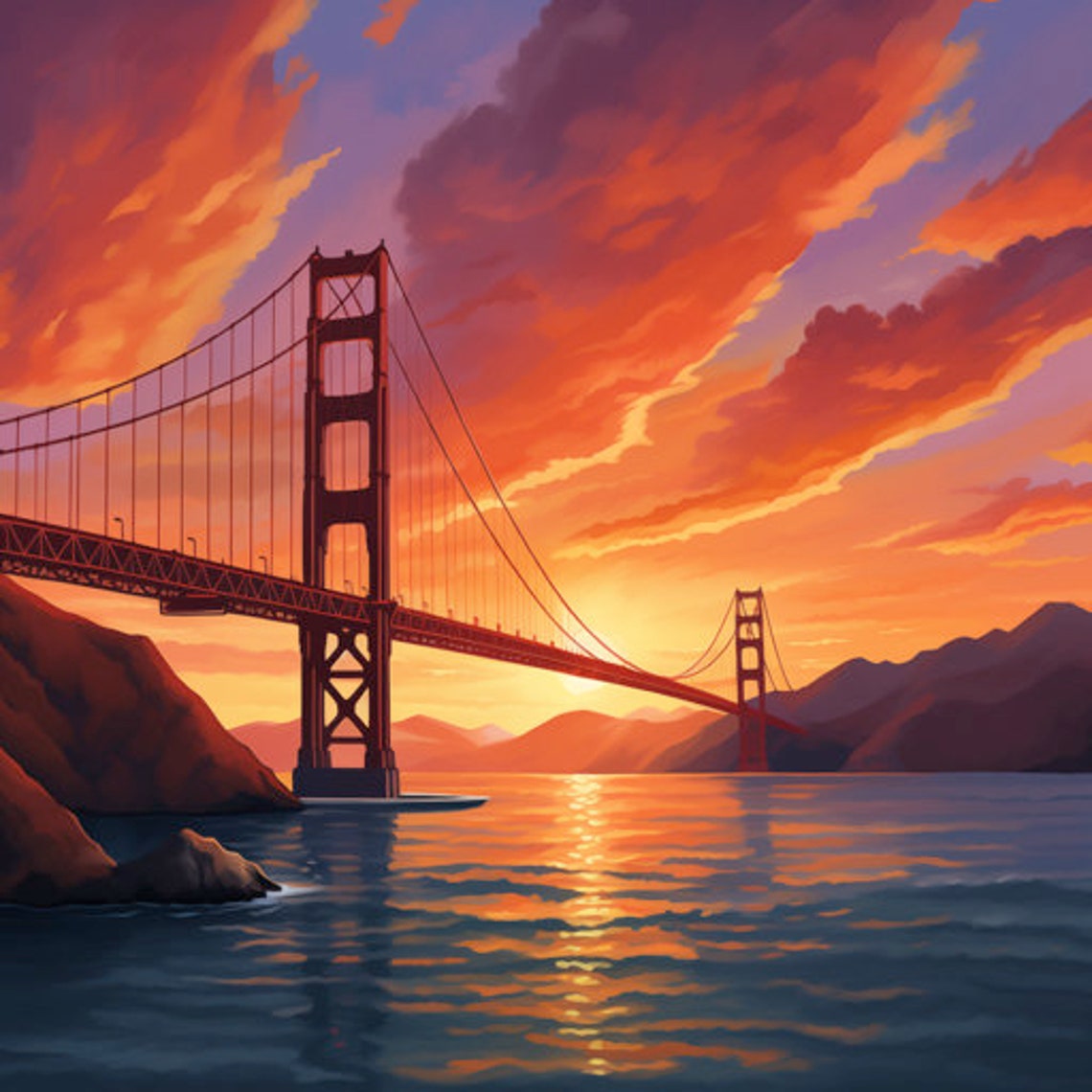 San Francisco Digital Art - Etsy