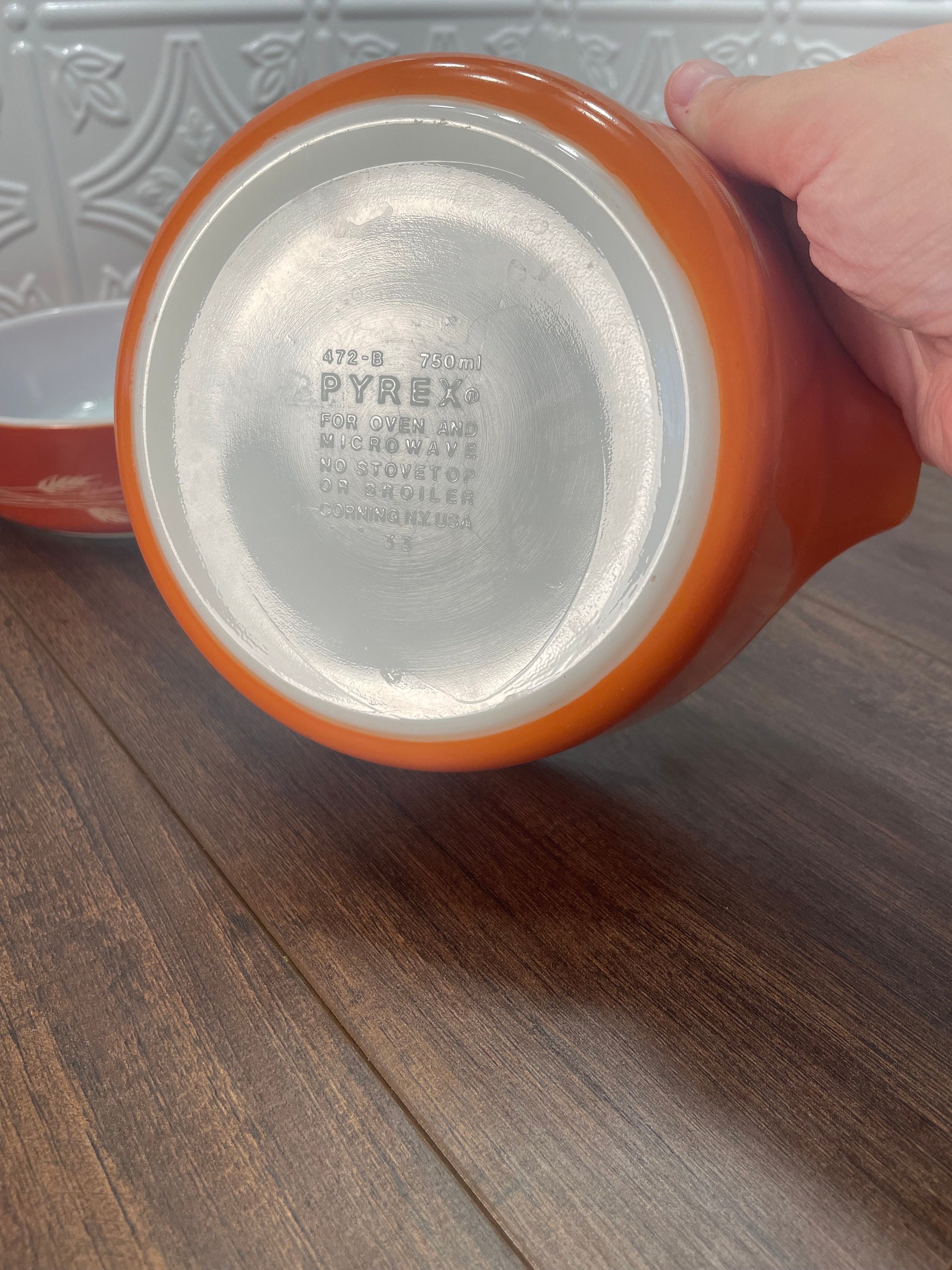 Vintage Pyrex Autumn Harvest Wheat Casserole Dishes | Set of 2 | Rust ...