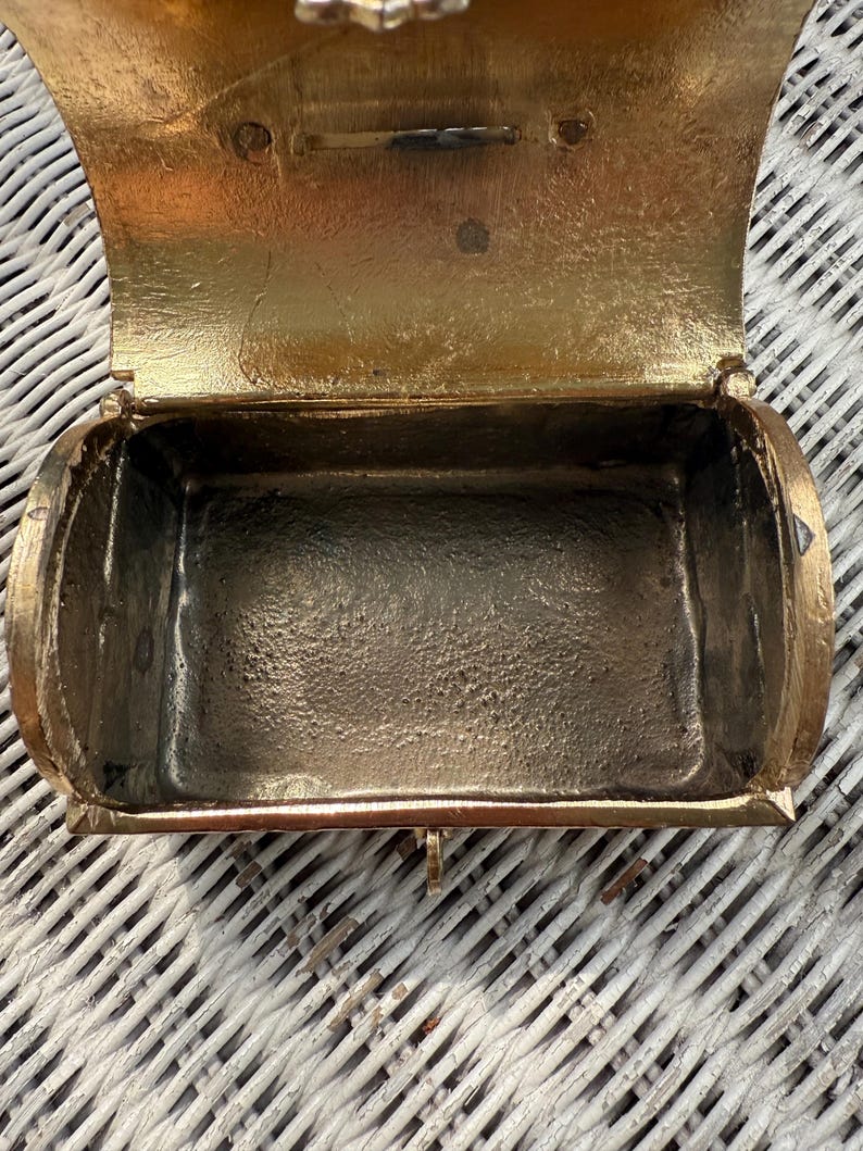 Vintage Promotional Piggy Bank Treasure Chest Box | "gold" With Green ...