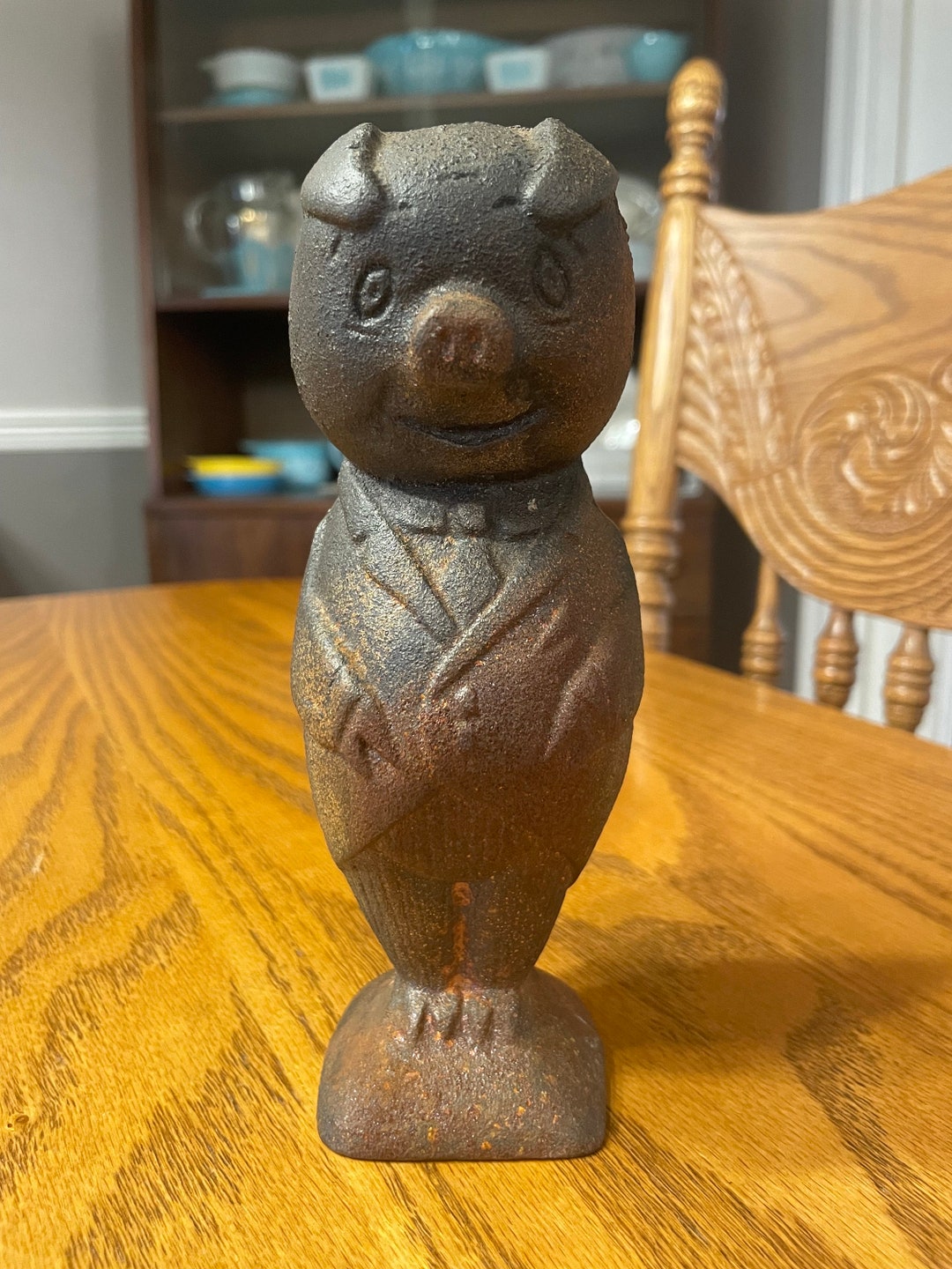 Vintage Cast Iron "bank on North Manchester Foundry" Piggy Bank - Etsy