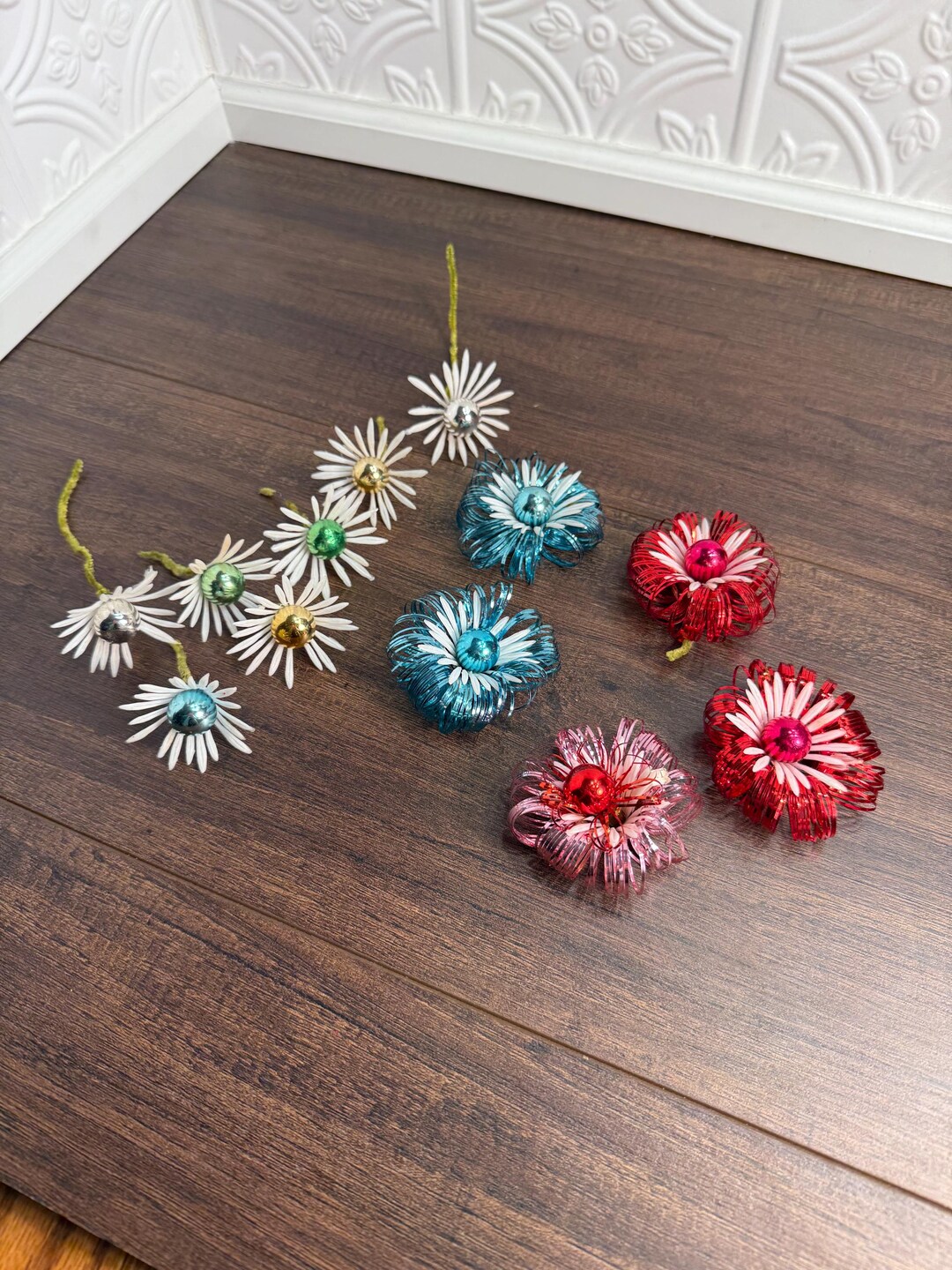 Vintage Mercury Glass Atomic Tie-on Ornaments | Made in Japan | Lot of 12 - Etsy