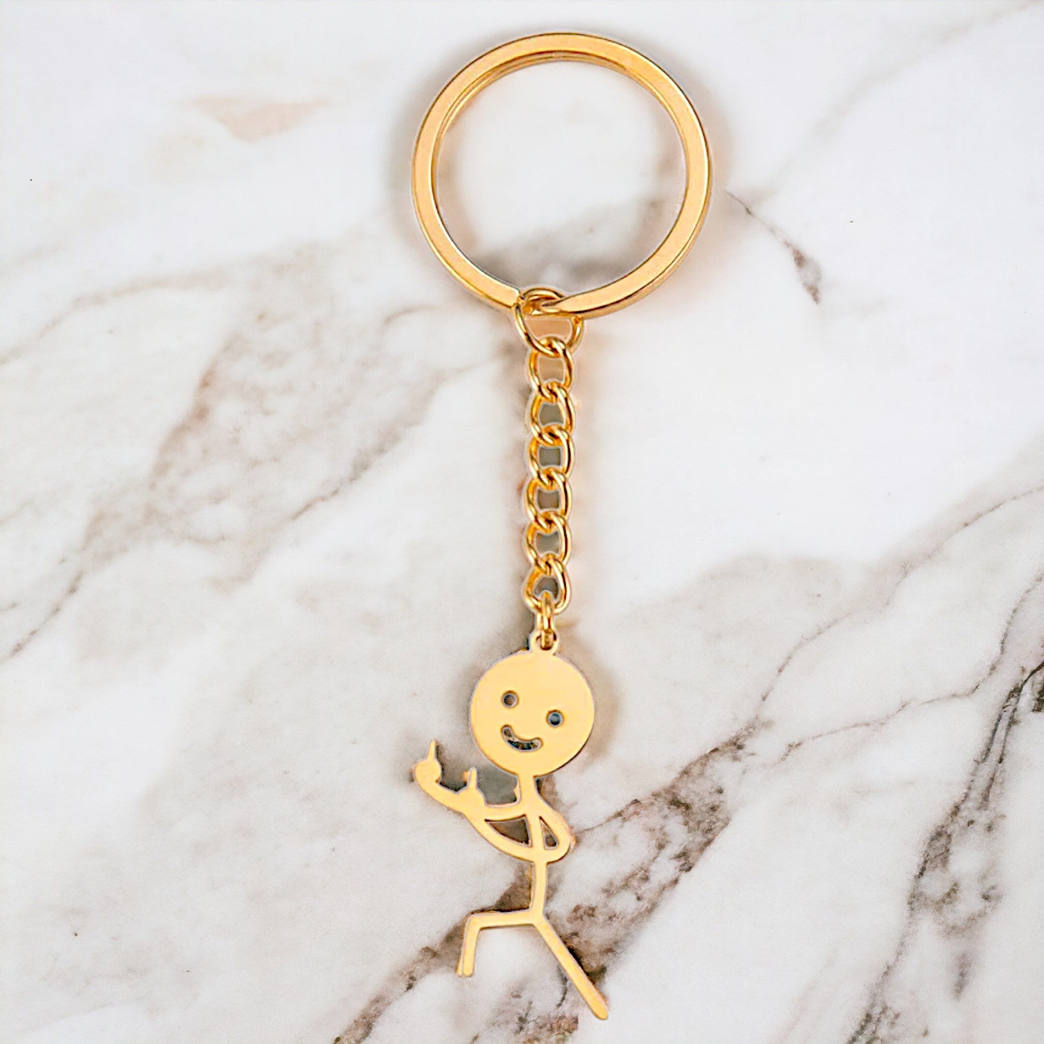 Funny Middle Finger, Funny Key Ring Titanium Steel,for Daddy, Gift for ...