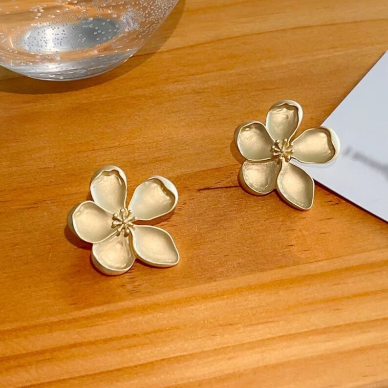 Flower Earrings Women,girls,stainless Steel,vintage,gold,wedding Gifts ...