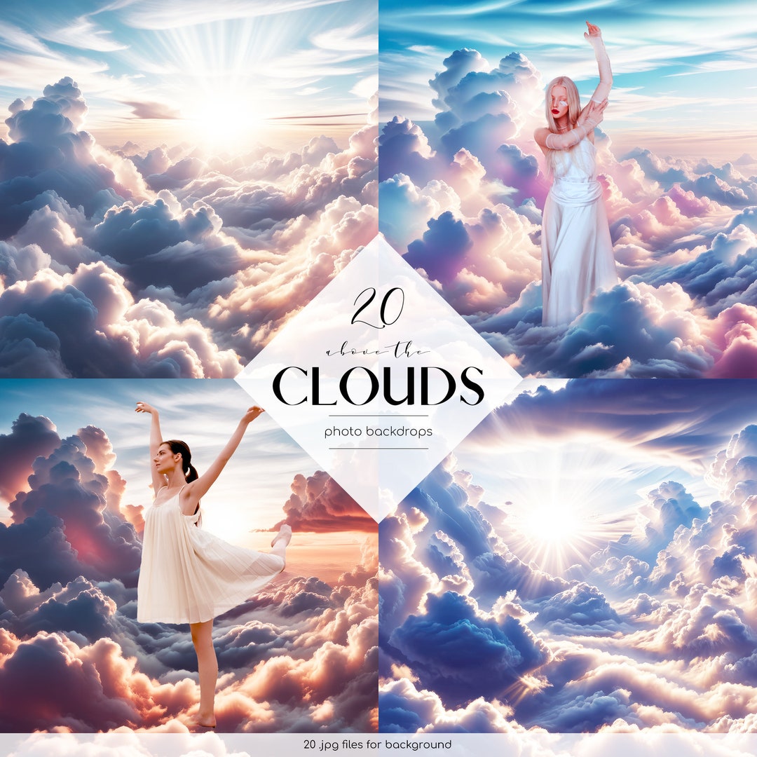 Cloudy Sky Photo Backdrops: 20 JPG Backgrounds (digital Download) - Etsy