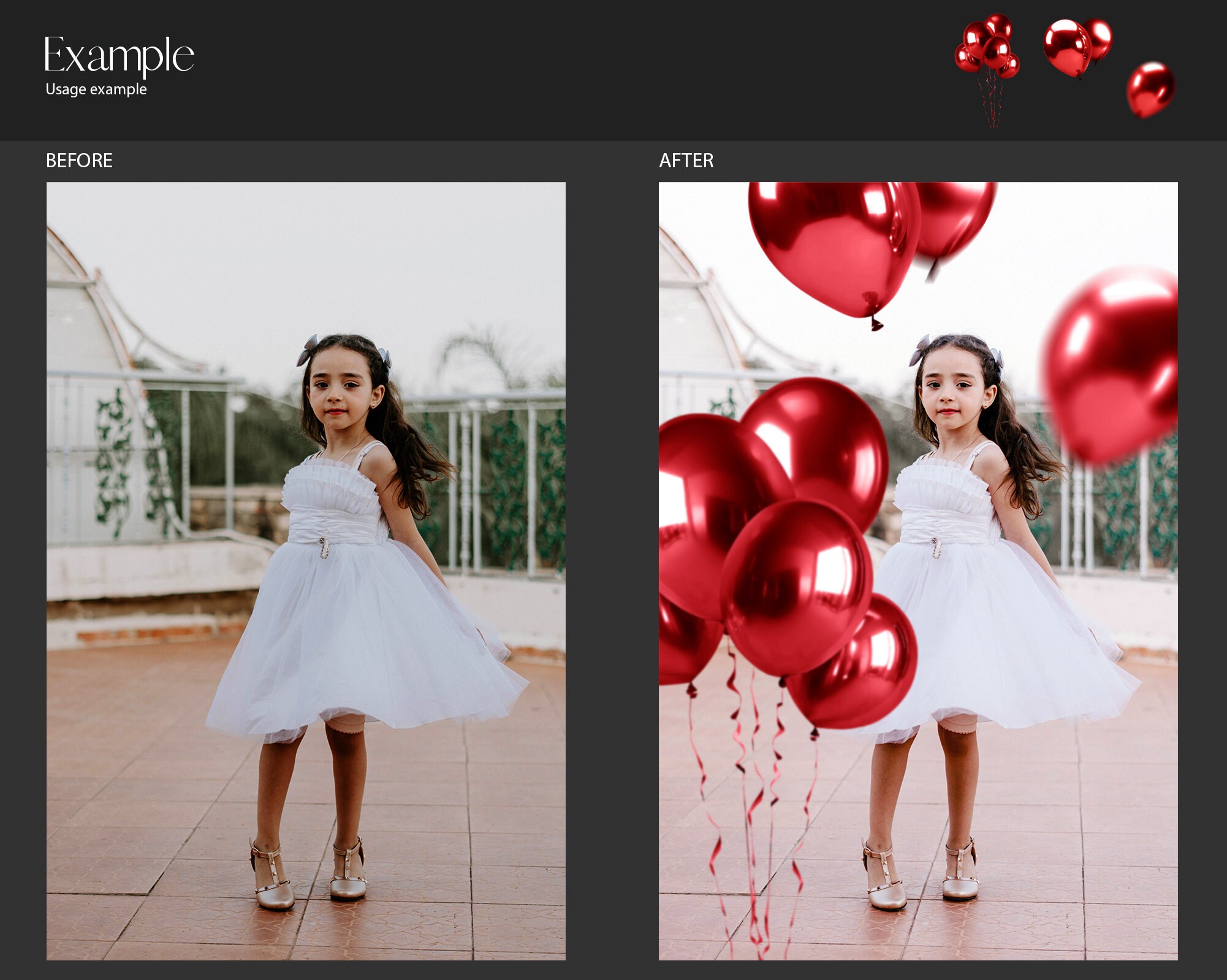 Red Balloons Photo Overlays, 30 PNG Files, Red Balloons Clip Art ...