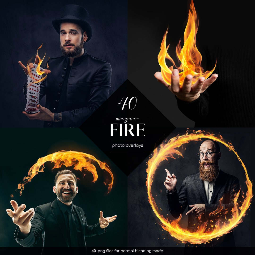 Fire Effects Clipart, 40 PNG Files, Fire Photo Overlays, Flame Clipart ...
