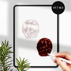 Hairstyles for Boys Clipart, Children Hair Illustrations, Kids Hair PNG ...