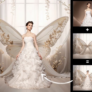 Butterfly Wedding Wings Digital Backdrop, 60 Elegant Photography ...
