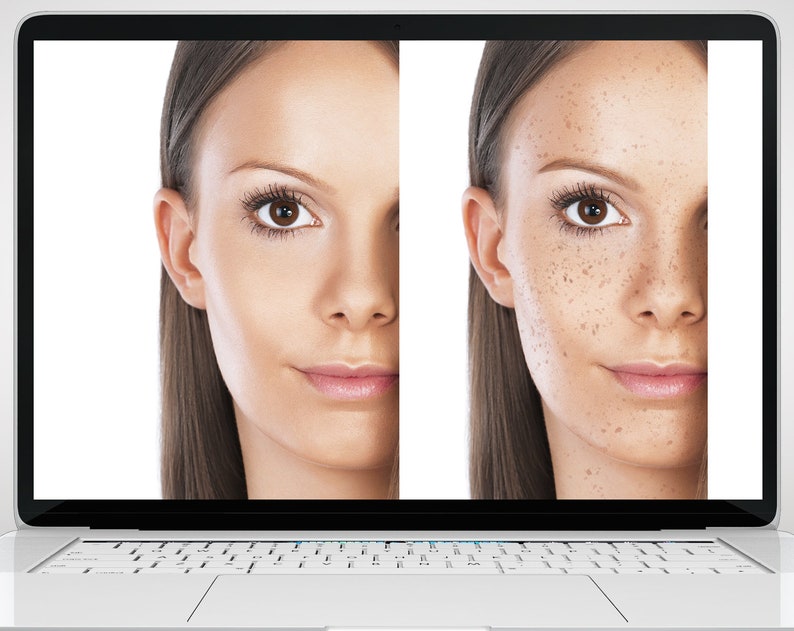 Realistic Freckles Photo Overlays: 40 PNG Makeup Clipart (digital ...