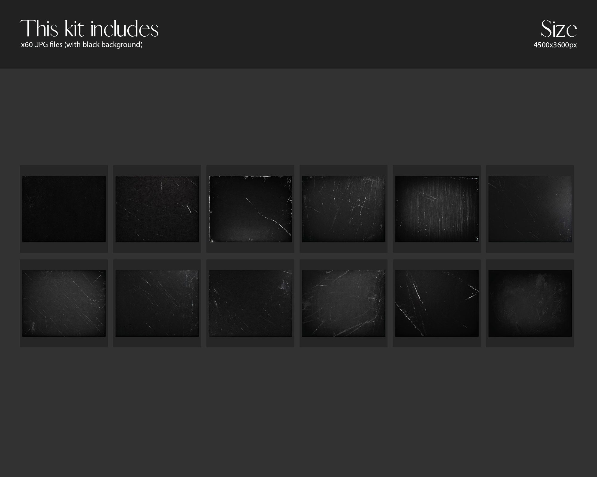 Scuffs & Scratches Photo Overlays, 60 JPG Files, Vintage Film Dust ...