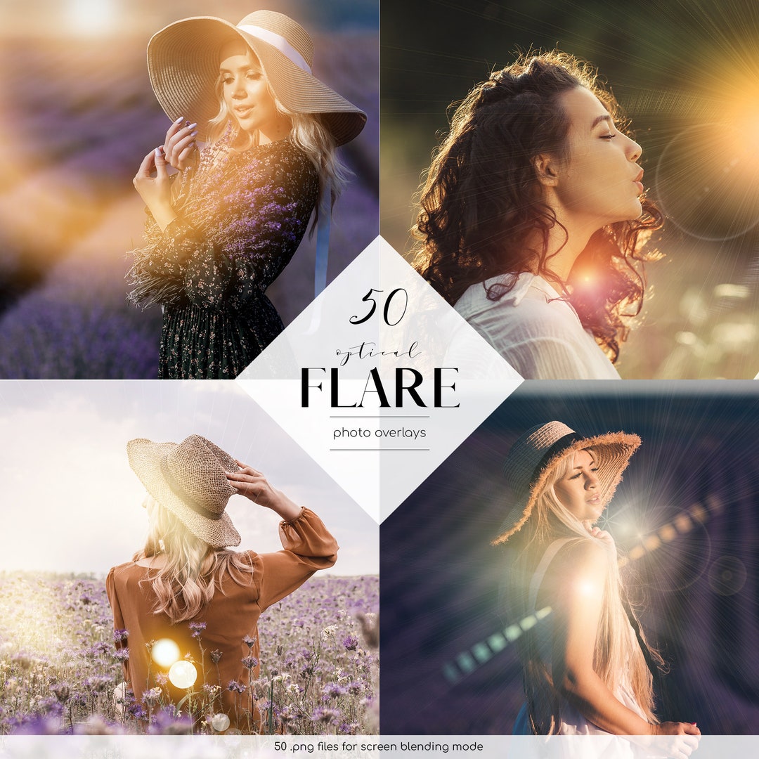 50 Optical Flare Photo Overlays, Sun Light Clipart, Sunshine Overlay ...