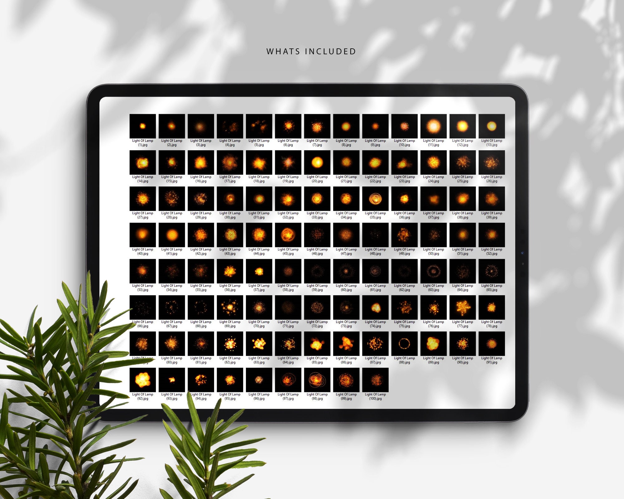 Lamp Light Photo Overlays, 100 JPG Files, Lamp Glow Photo Effect, Warm ...