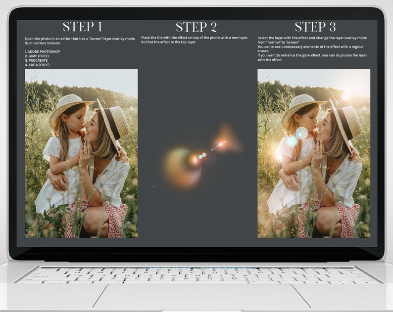 50 Optical Flare Photo Overlays, Sun Light Clipart, Sunshine Overlay ...