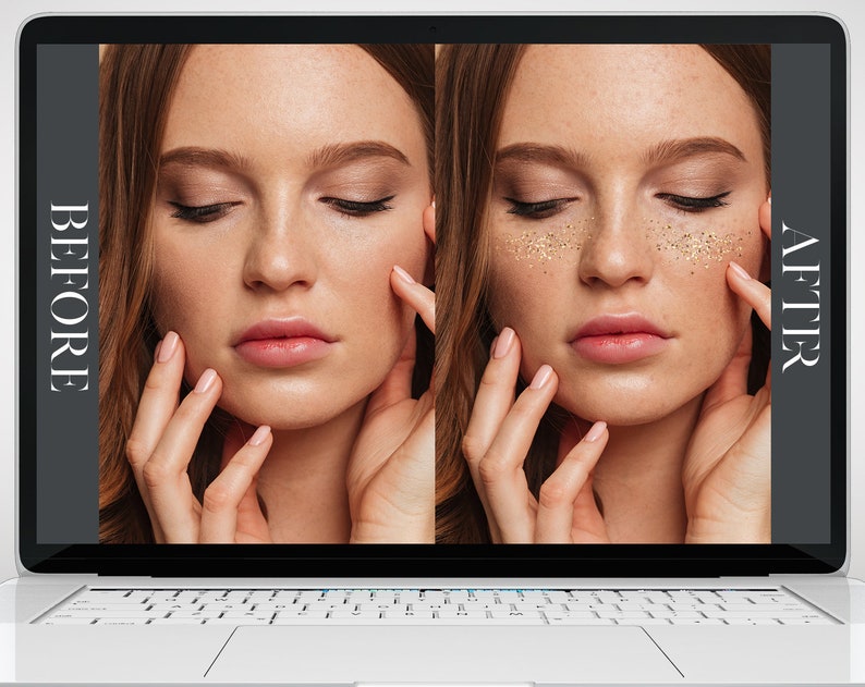 Realistic Freckles Photo Overlays: 40 PNG Makeup Clipart (digital ...
