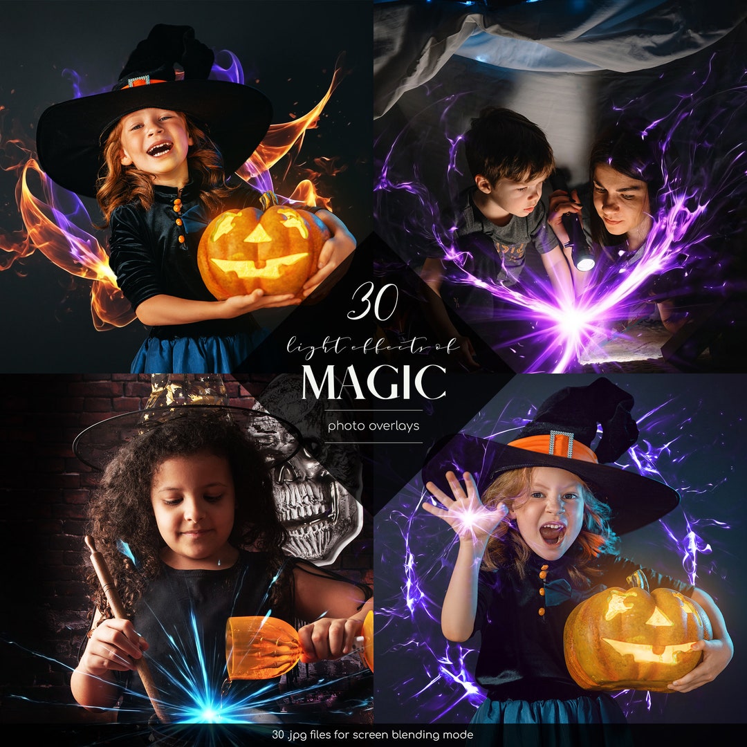 Magic Light Effects Photo Overlays, 30 JPG Files, Glow Spells Photo ...