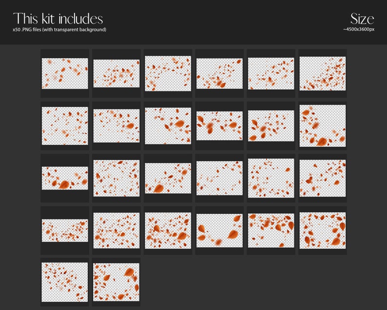 Autumn Leaves Photo Overlays, 50 PNG Files, Autumn Foliage Clip Art ...
