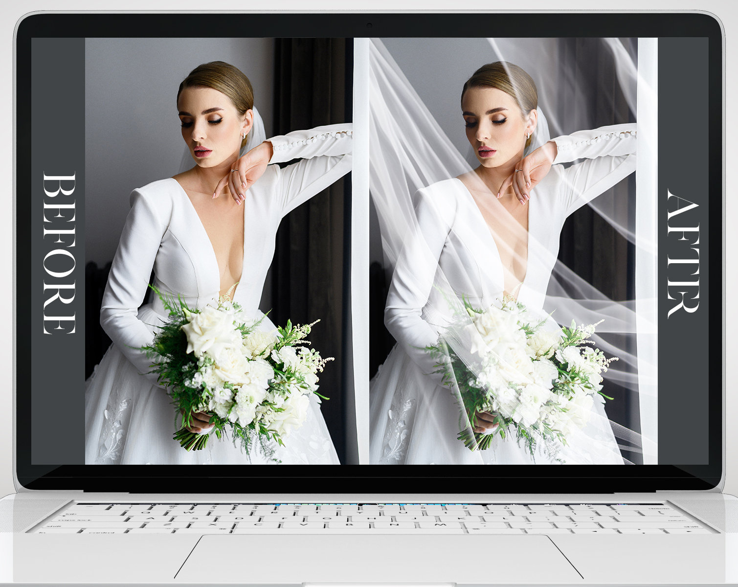 Wedding Veil Photo Overlays, Bridal Veil Effect, Flowing White Veil ...