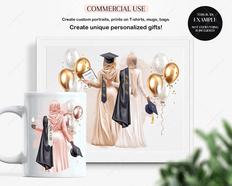 Graduate Muslim Girl Clipart, Graduation Woman PNG, Muslim Students ...
