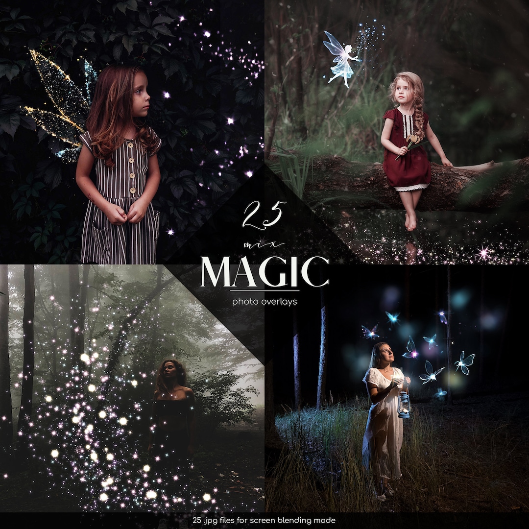 Magic Fairy Photo Overlays: 25 JPG Effects (commercial Use) - Etsy