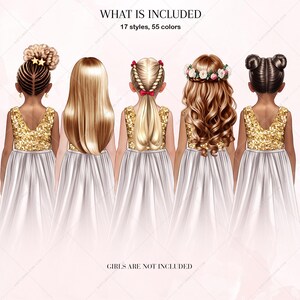 Festive Kids Hairstyles Clipart: 935 Hair Illustrations (PNG Files ...