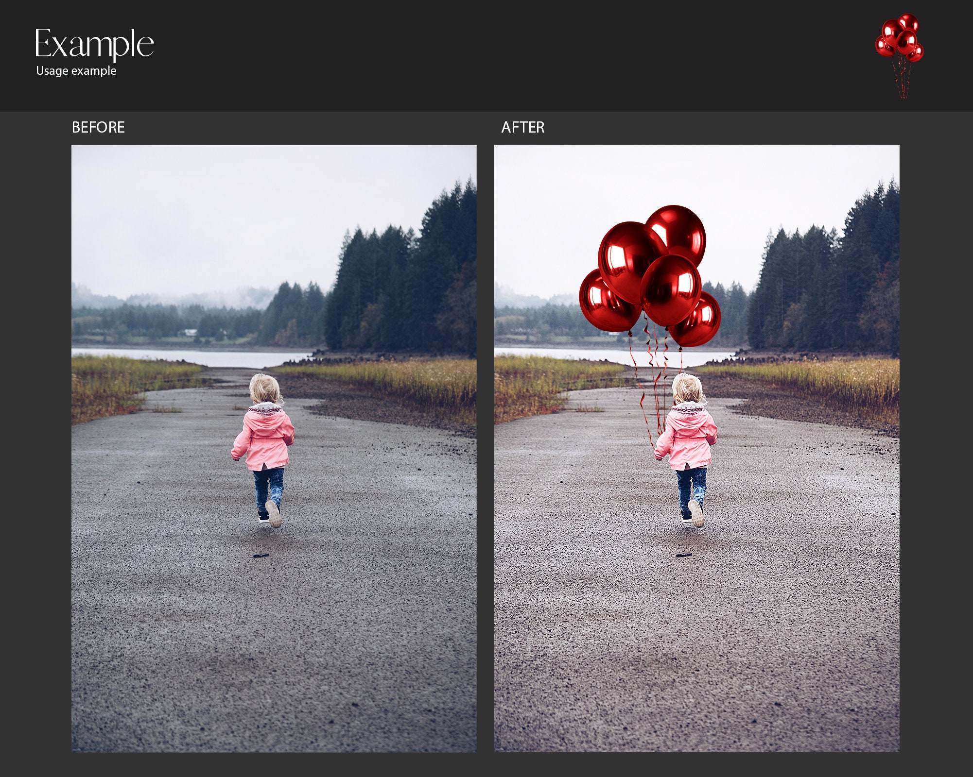 Red Balloons Photo Overlays, 30 PNG Files, Red Balloons Clip Art ...