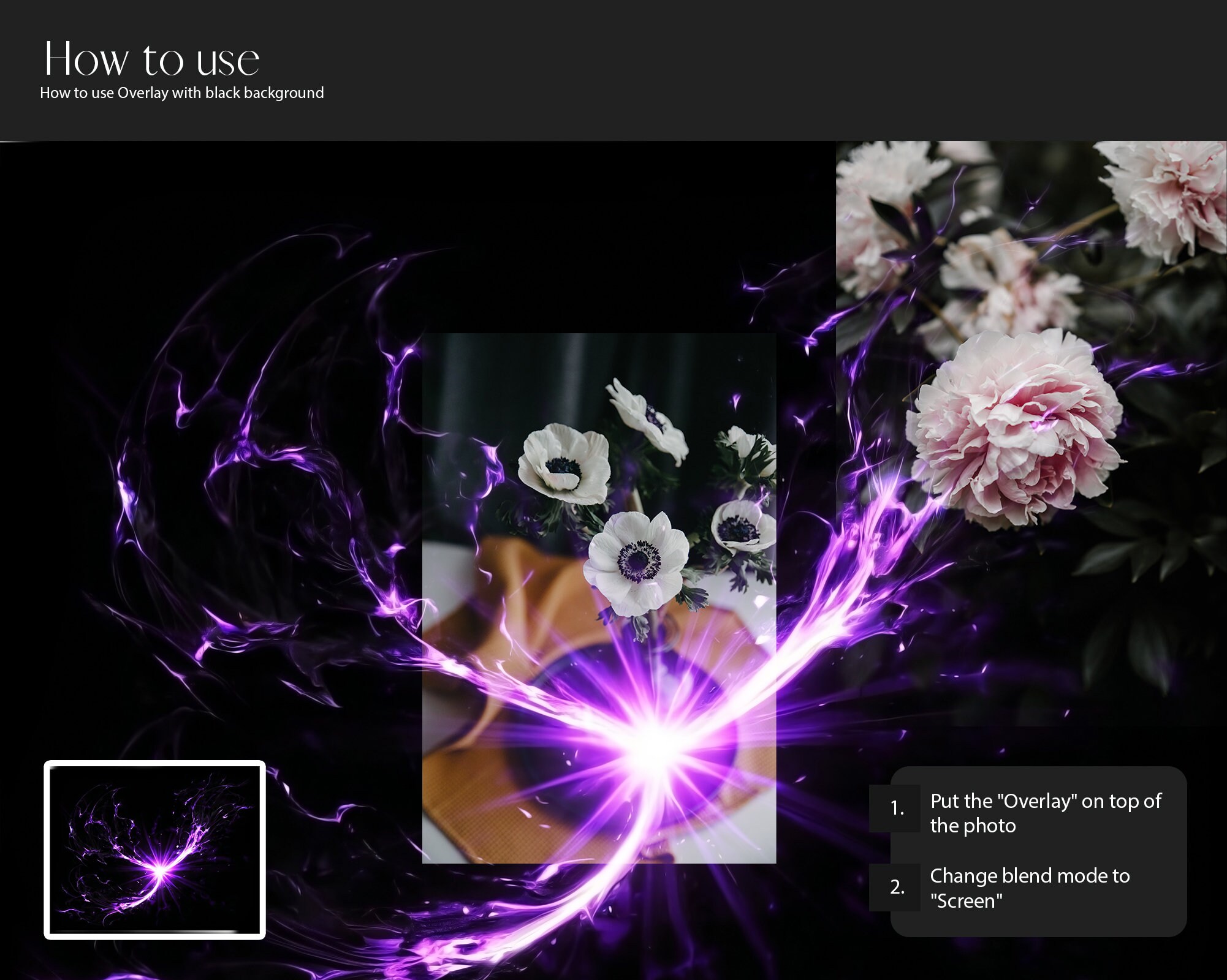 Magic Light Effects Photo Overlays, 30 JPG Files, Glow Spells Photo ...