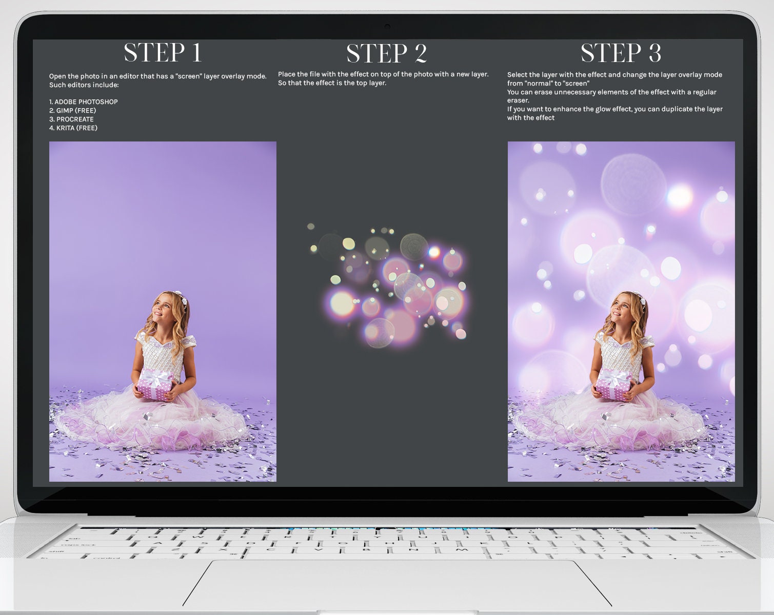 40 Mystical Bokeh Photo Overlays, Magic Glow Overlays Clipart, Pastel ...