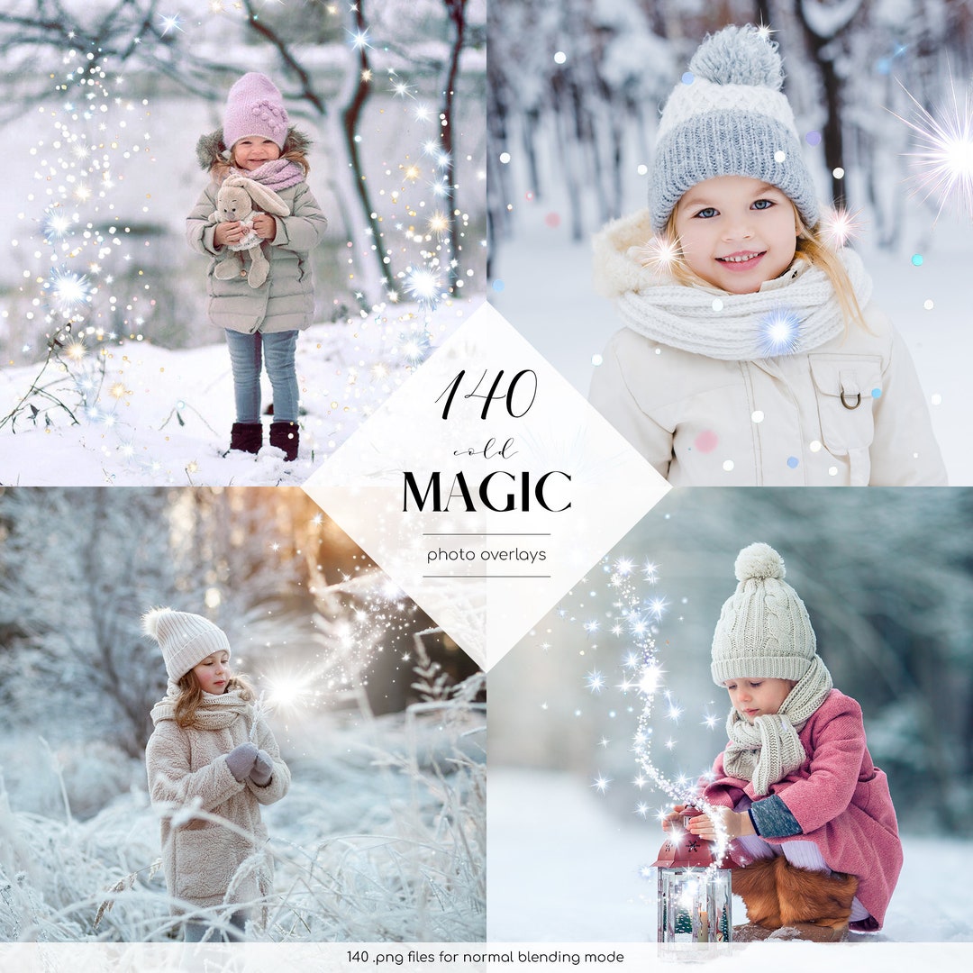 Cold Magic Photo Overlays, 140 PNG Files, Winter Magic Overlay ...